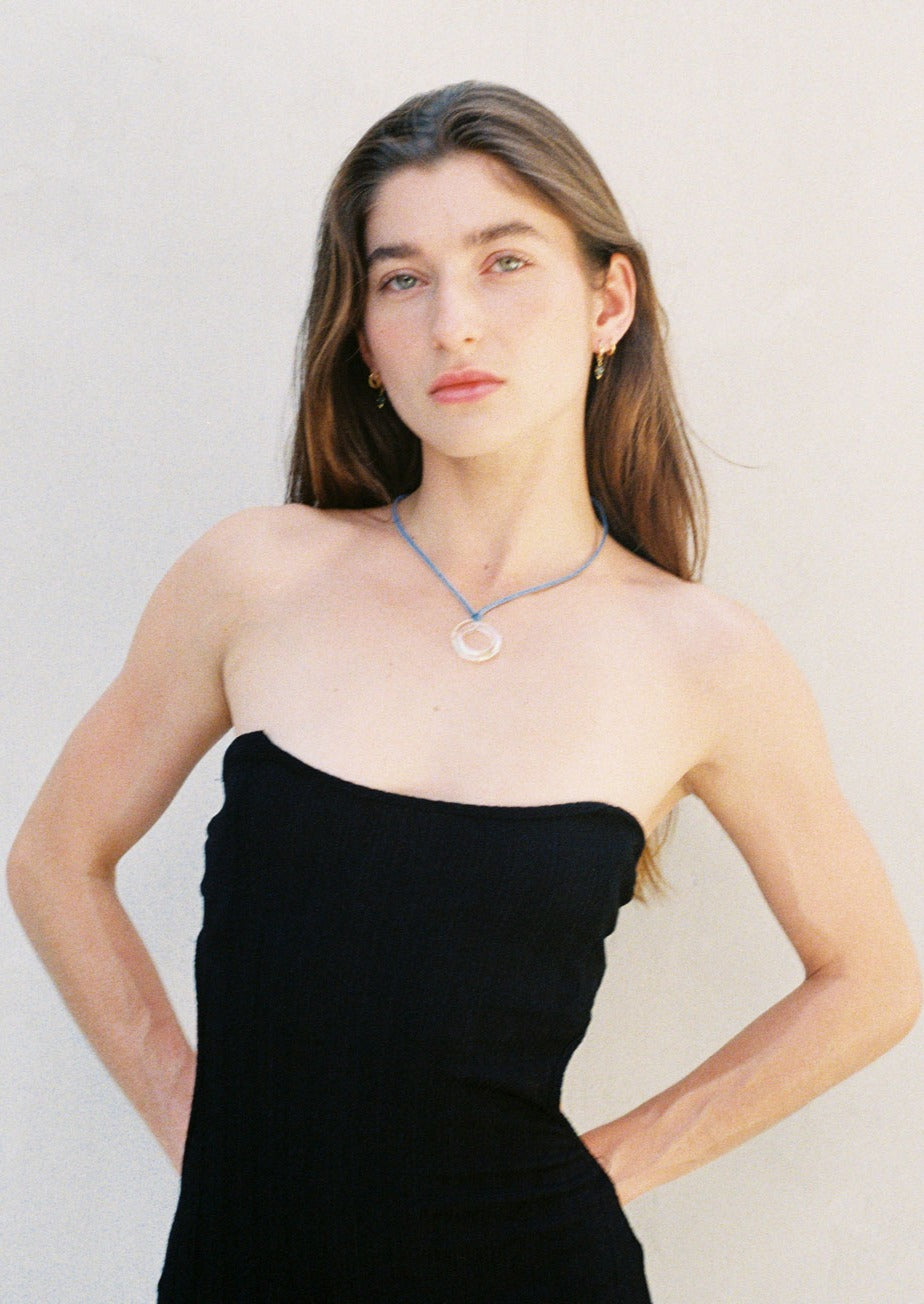 Clear Circle Pendant Necklace - Argo Studio