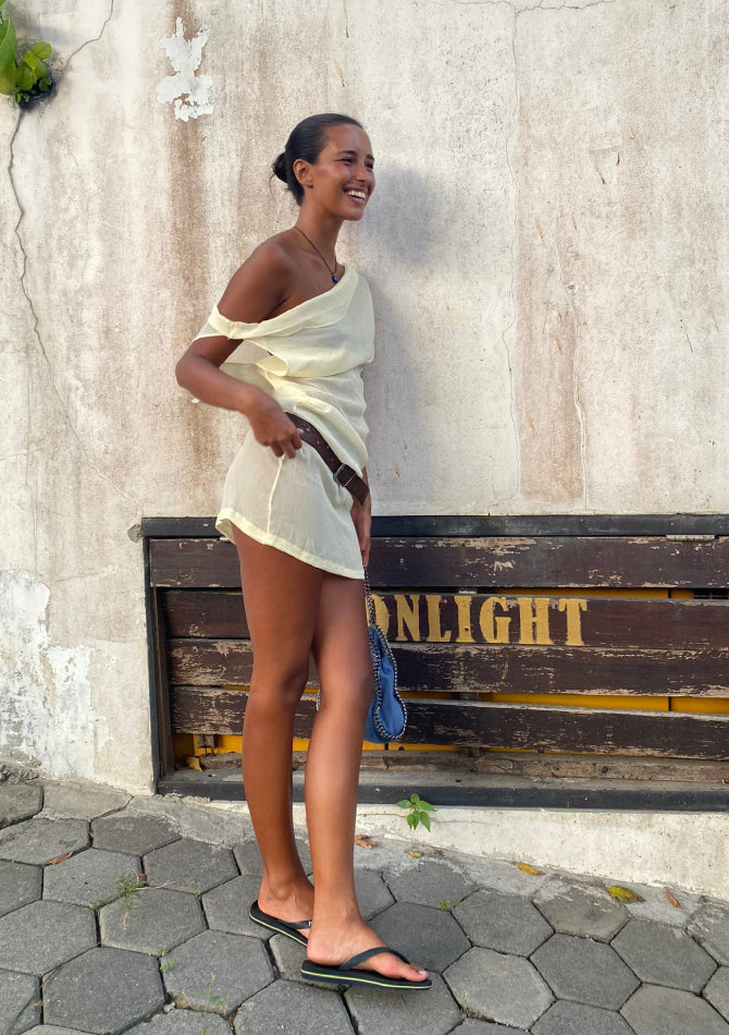 Dukan Dress in Pale Yellow – Argo Studio