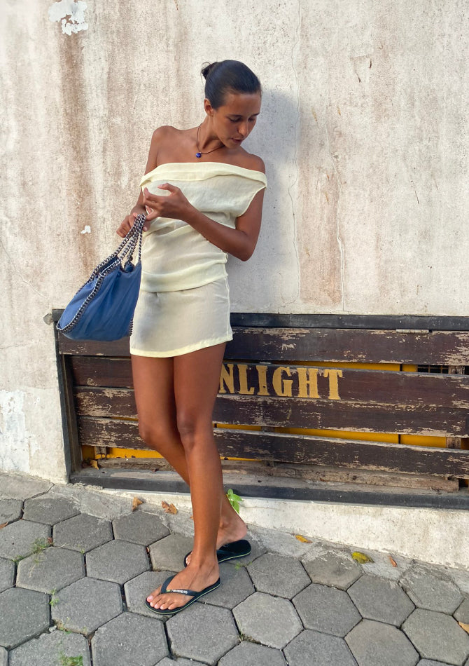 Dukan Dress in Pale Yellow – Argo Studio